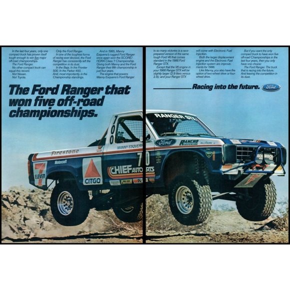 Ford | Art | 986 Ford Ranger Stx 4x4 2 Page Vintage Print Ad Baja 50 ...